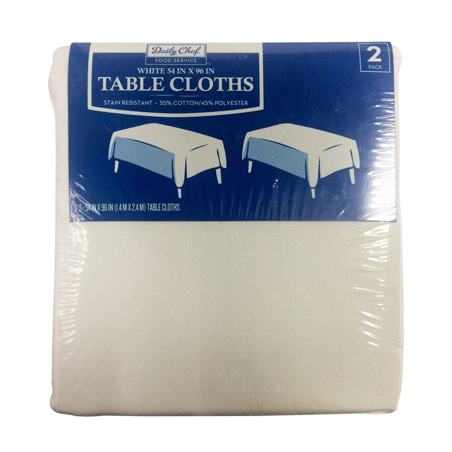 Daily Chef Rectangular Tablecloth, White (54" x 96", 2pk.) - Samsclub.com