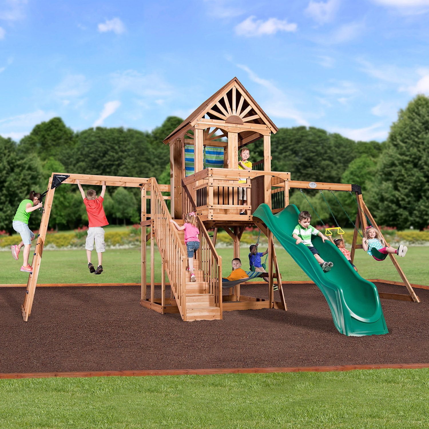Backyard Discovery Oceanview Cedar Swing Set - Samsclub.com