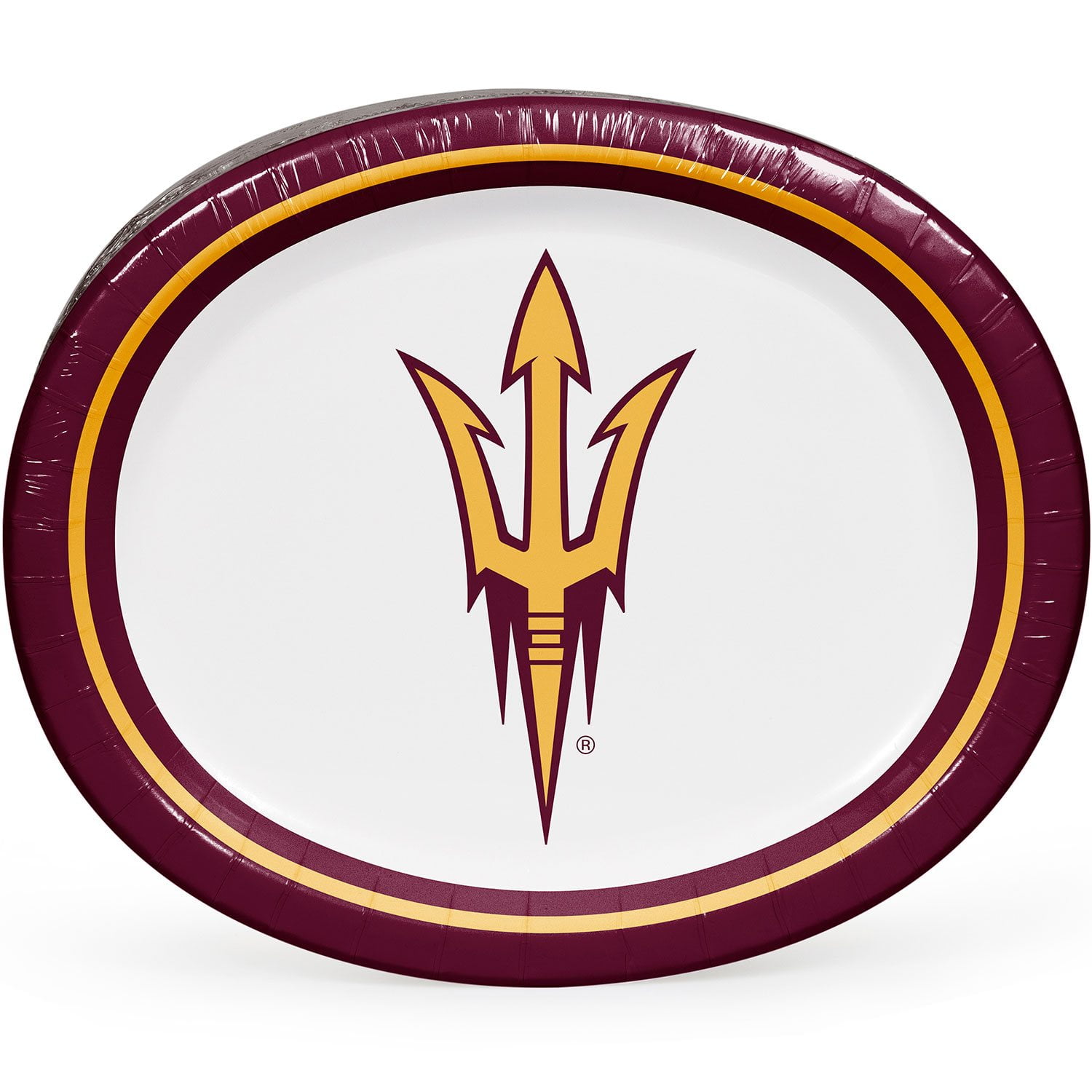 NCAA Oval Paper Plates, 10" x 12", 50 ct., Choose Team - Samsclub.com