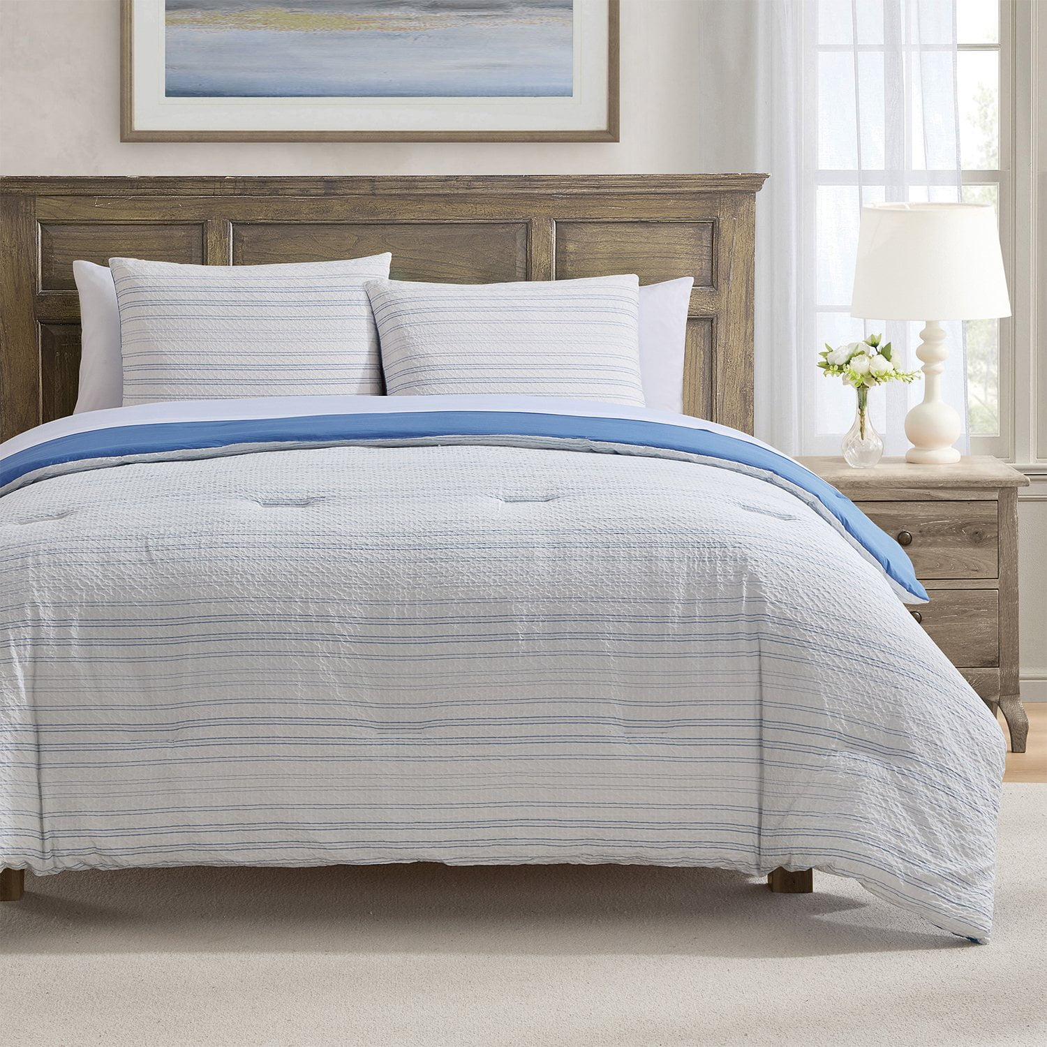 Draper James Suri Cotton Striped 3-Piece Comforter Set, Assorted Sizes ...