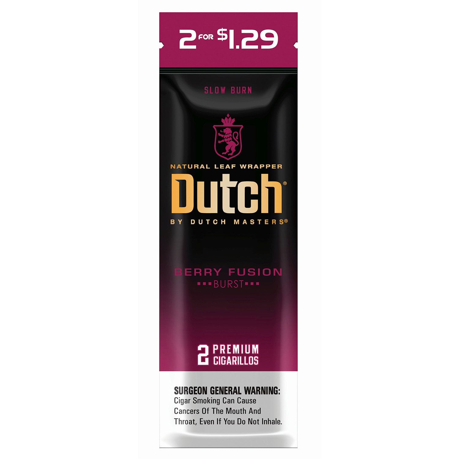 Dutch Masters Berry Fusion Cigars, Pre-Priced 2 for $1.29, 2 ct., 30 pk ...