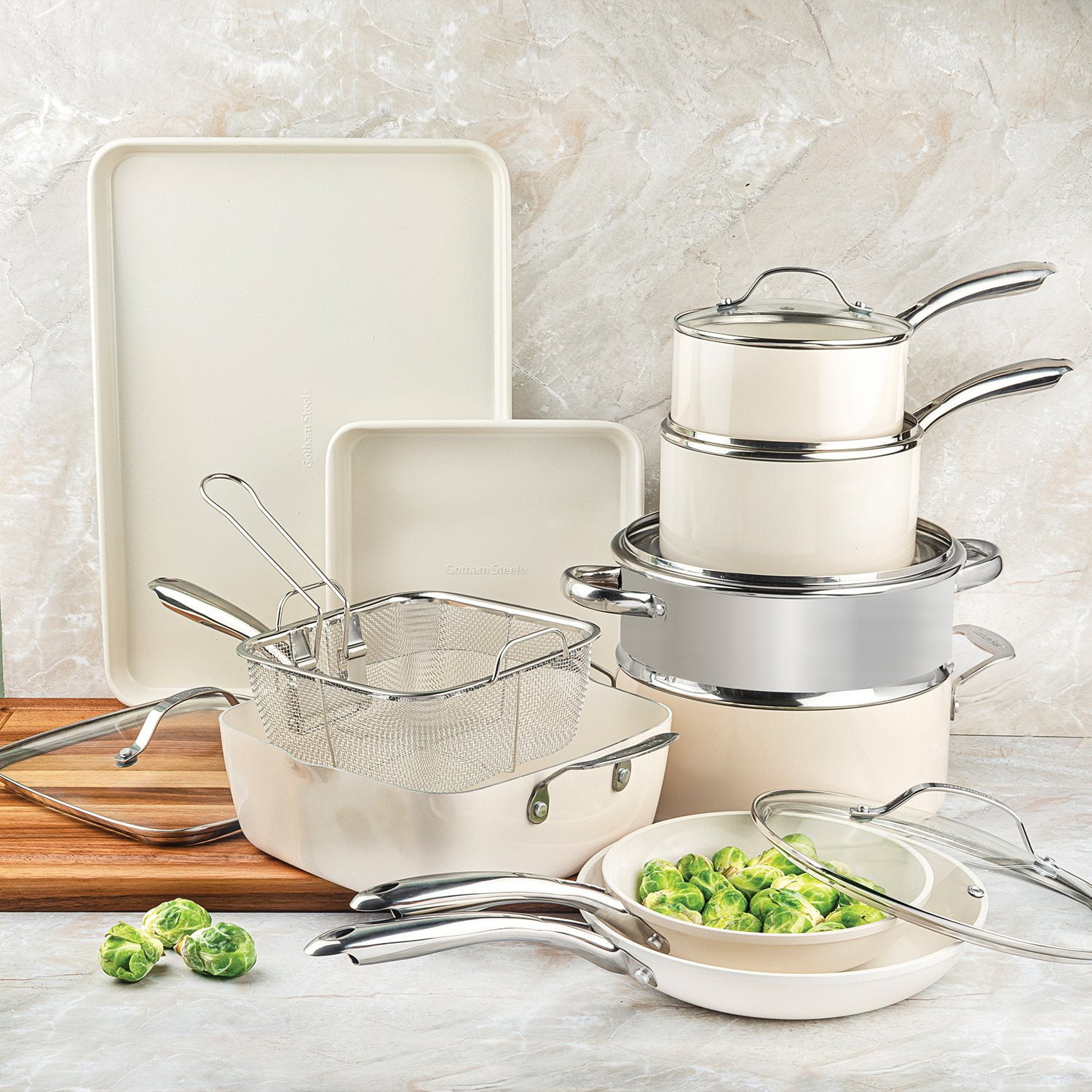 Gotham Steel Natural Collection 15-Piece Cookware Set - Samsclub.com