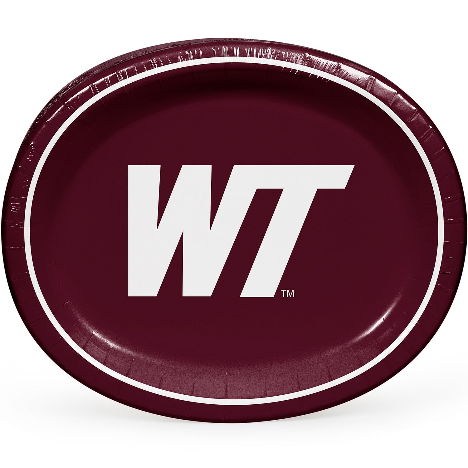 NCAA Oval Paper Plates, 10" x 12", 50 ct., Choose Team - Samsclub.com