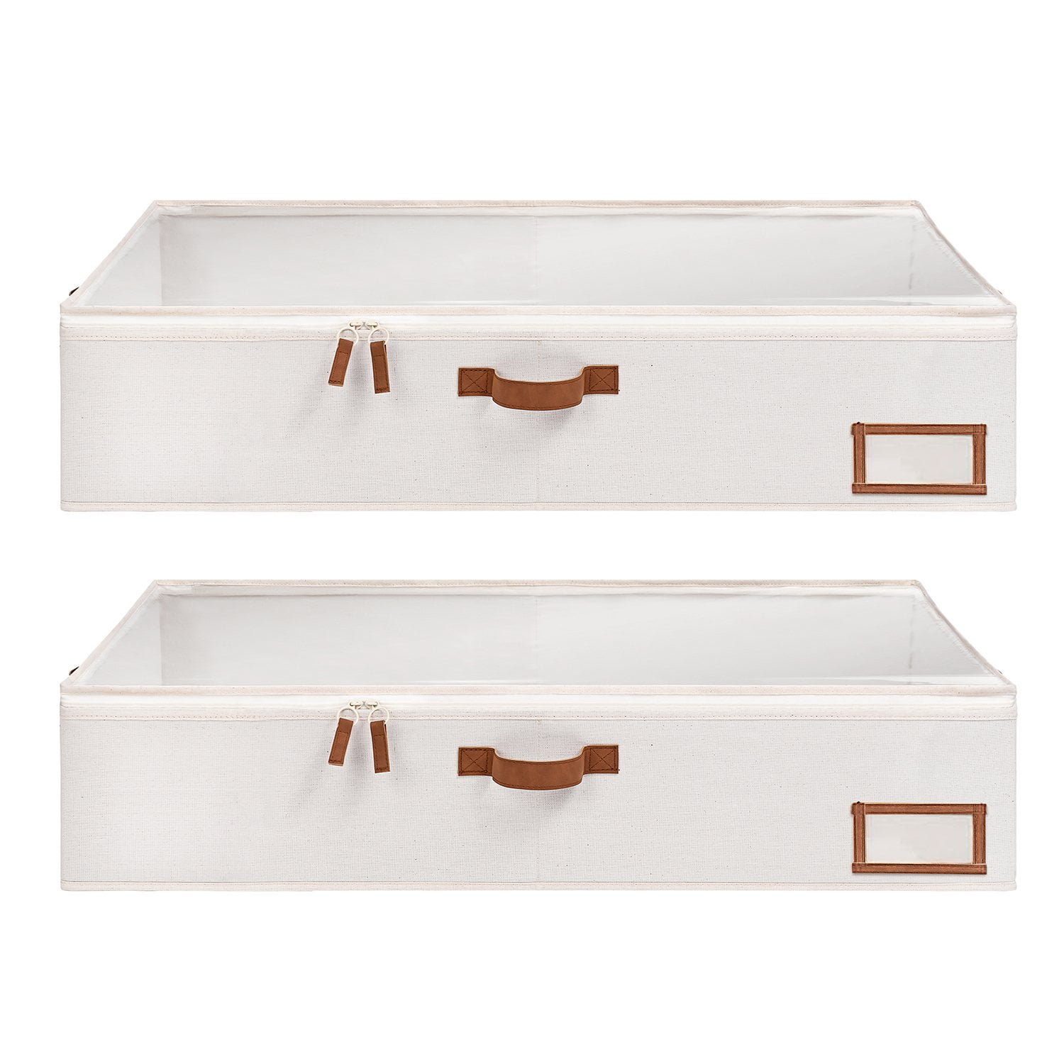 We Think Storage Collapsible Under Bed Fabric Storage Bin, Set of 2 ...