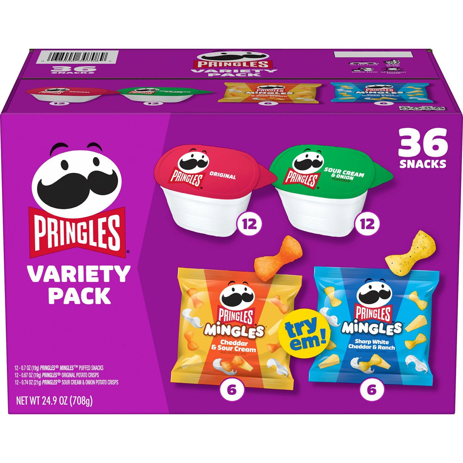Pringles Mingles and Singles Snack Variety Pack, 36 ct. - Samsclub.com