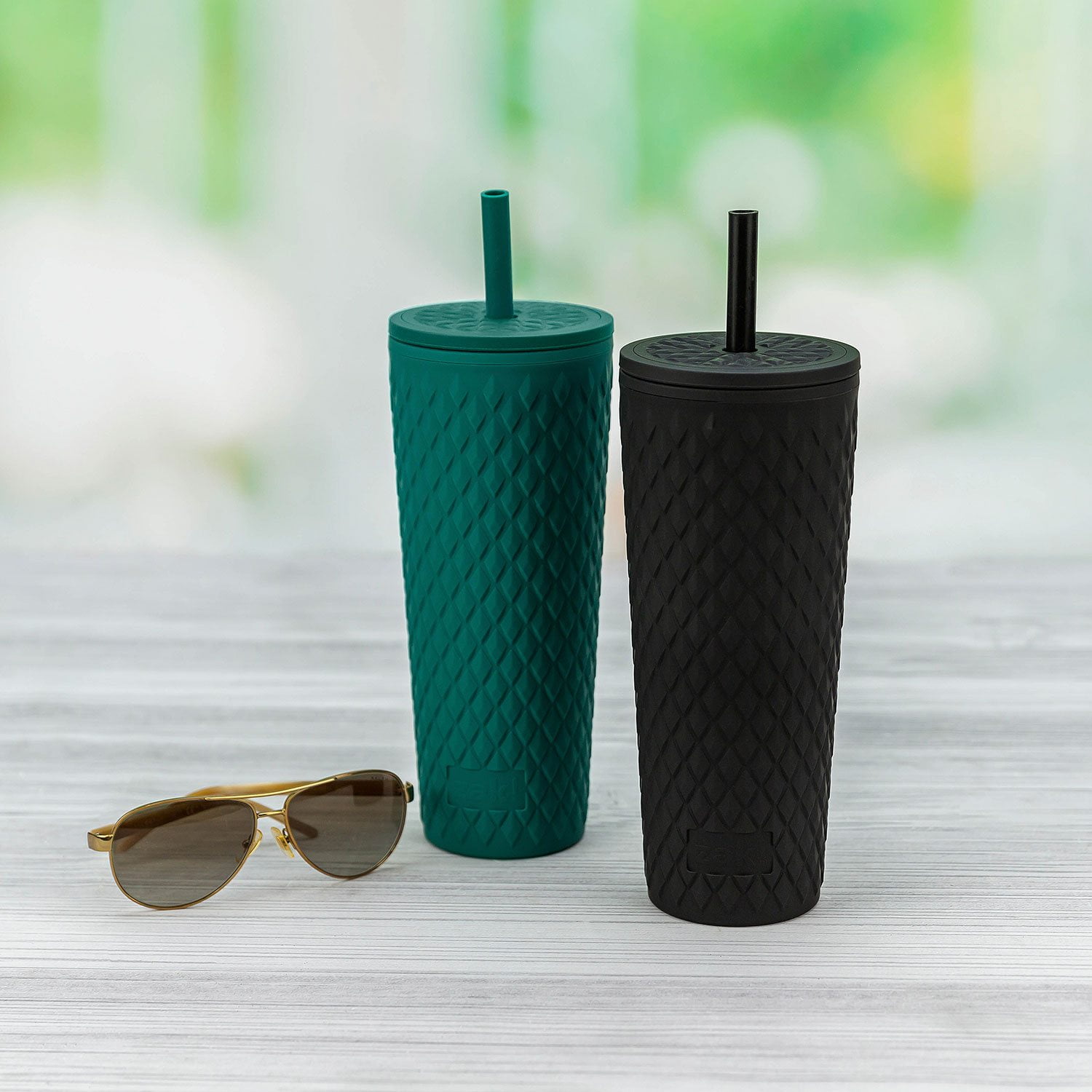 Zak Designs Cora 24 oz. Insulated Tumbler with Straw, 2 Pack (Assorted ...