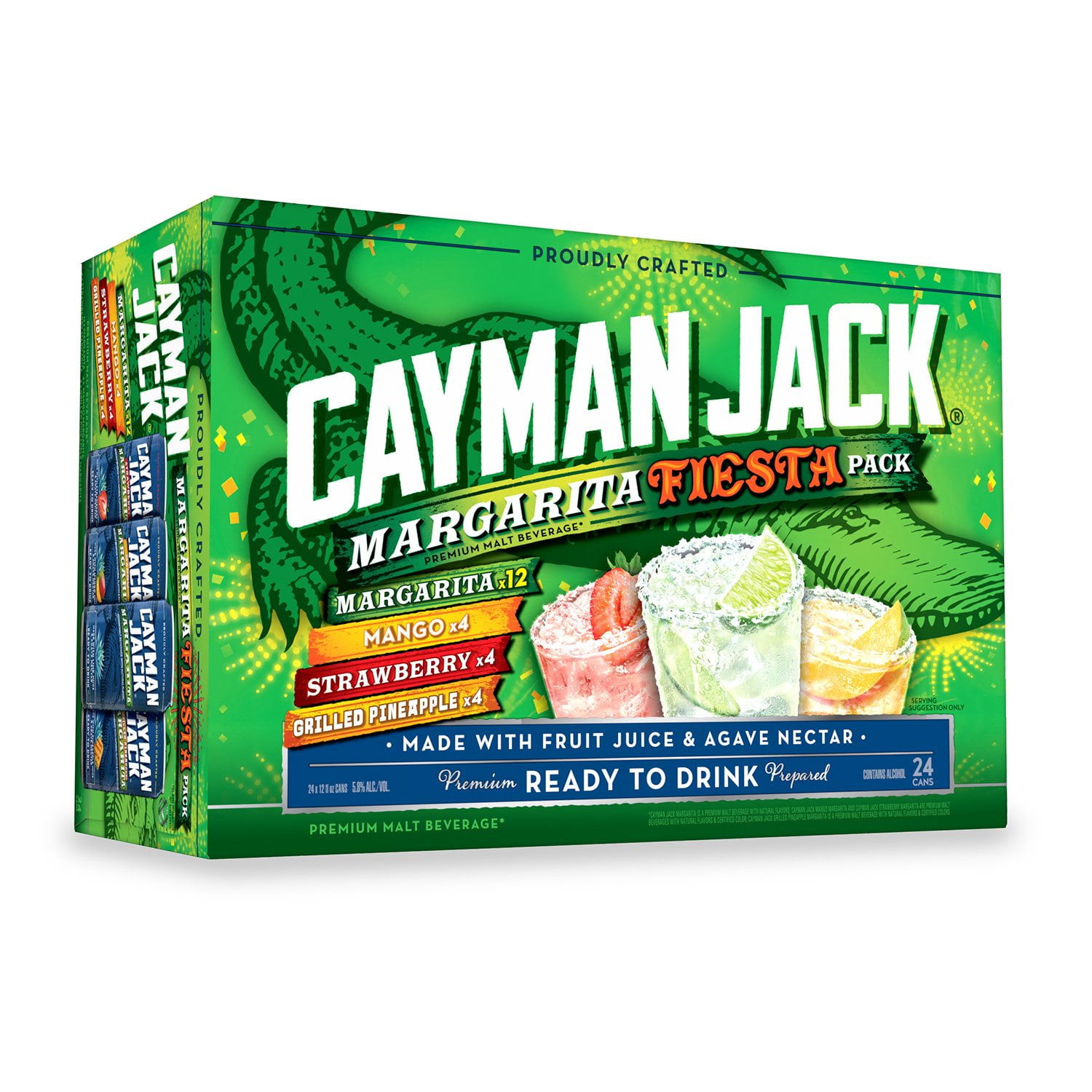 Cayman Jack Fiesta Margarita Cocktail Variety Pack, 12 fl. oz. can, 24 ...