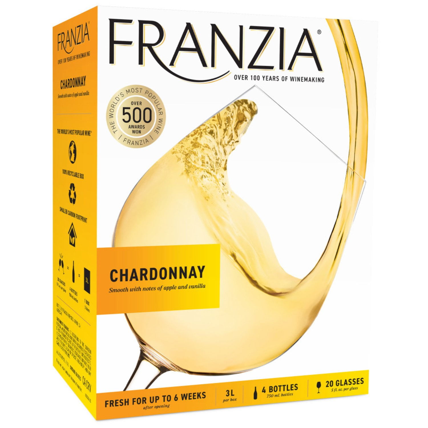 Franzia Chardonnay White Wine 3 L box - Samsclub.com