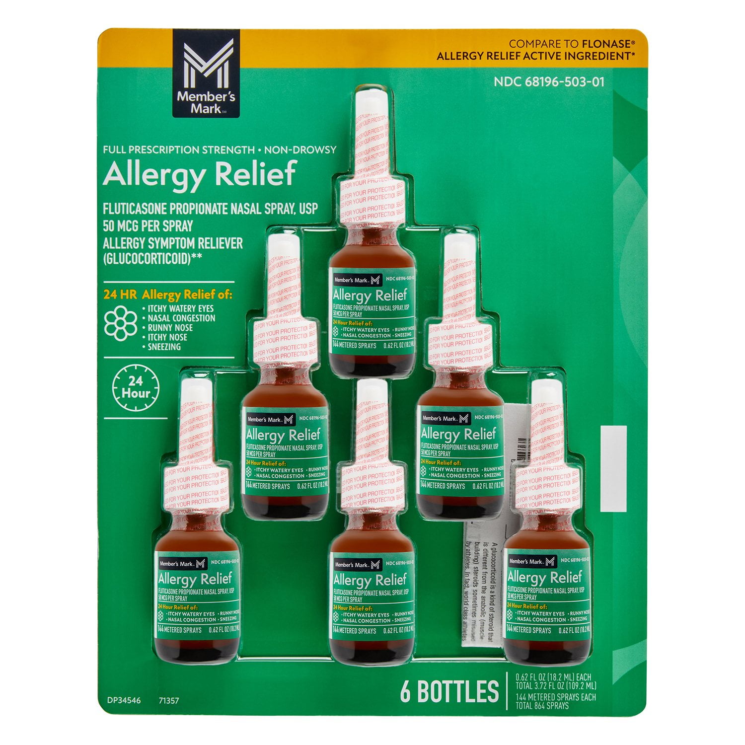 Member's Mark 50mcg Allergy Relief, Fluticasone Propionate Nasal Spray ...