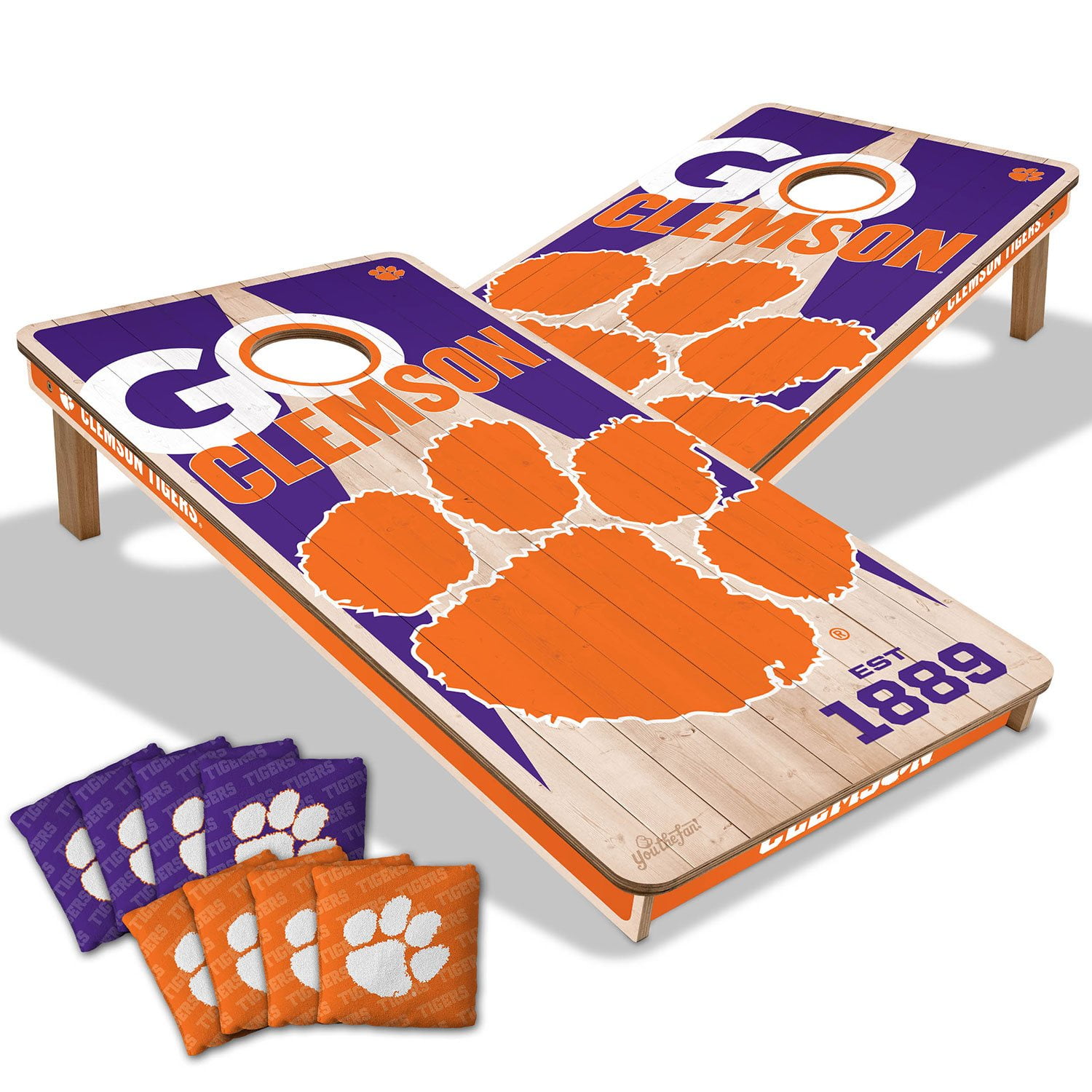 YouTheFan Clemson Tigers 2'x4' Cornhole Board Set - Samsclub.com