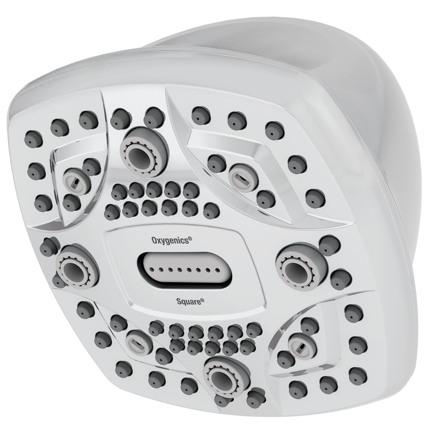 Oxygenics Square 6-Setting Fixed Shower Head (Assorted Colors ...