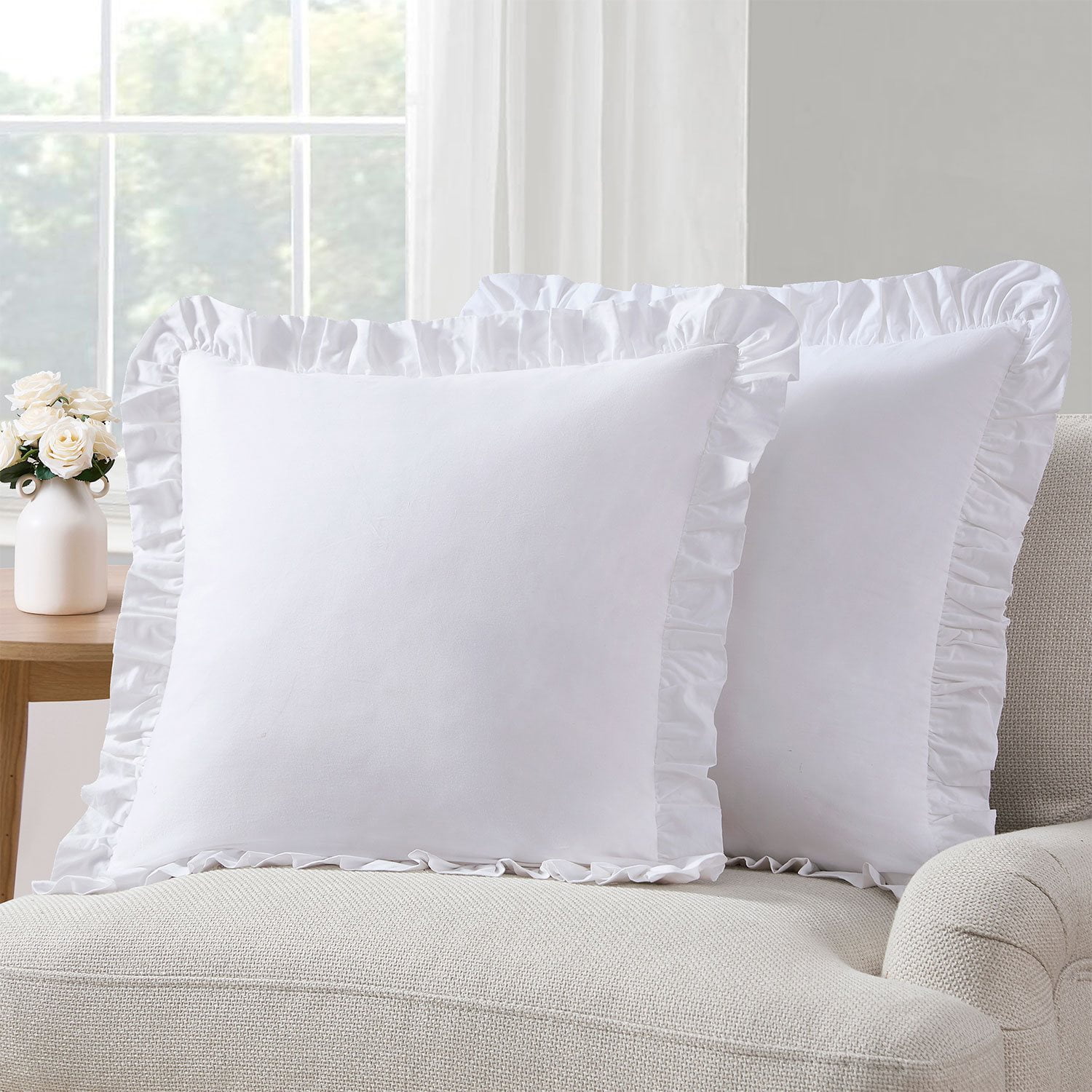 Draper James 2-Pack Solid Ruffle Decorative Pillows - Samsclub.com