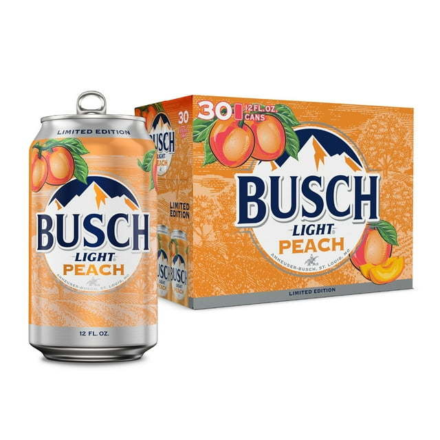 Busch Light Peach Lager Beer, 12 fl. oz. can, 30 pk. - Samsclub.com