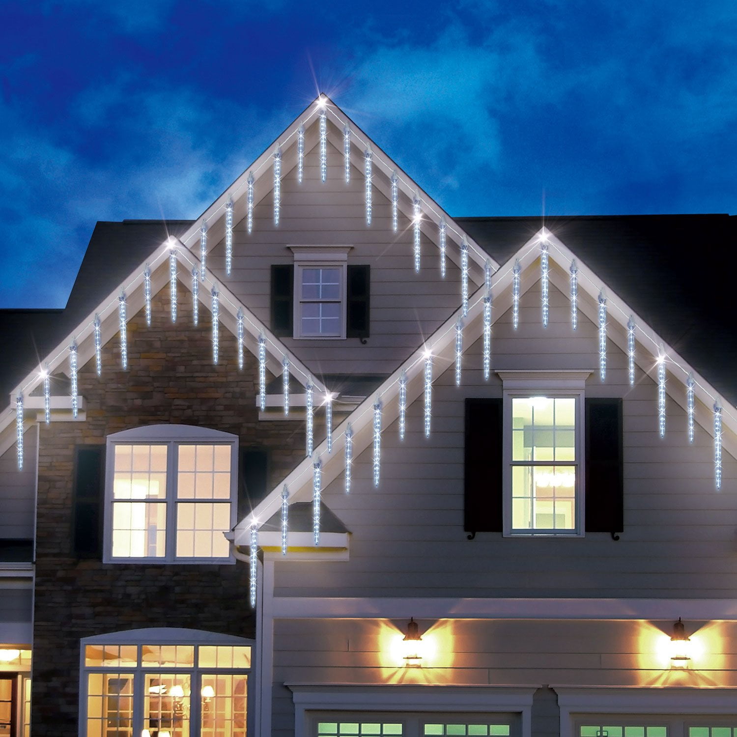 Member's Mark 20ct LED Crystal Icicle Lights, 38' Lighted Length ...