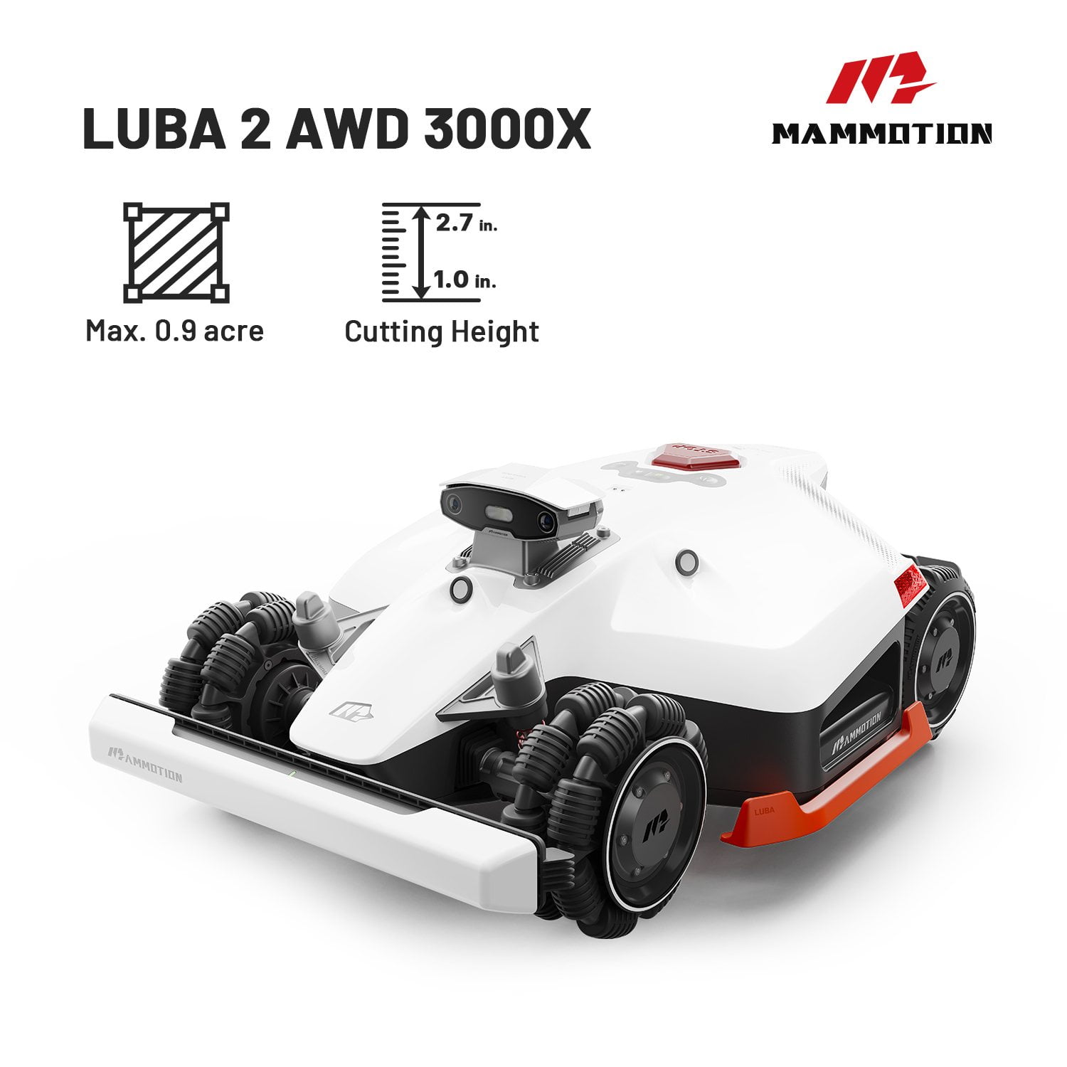 LUBA 2 AWD 3000X Robot Lawn Mower 3pcs 3 set Blade Kit (24 pcs) + 2pcs ...