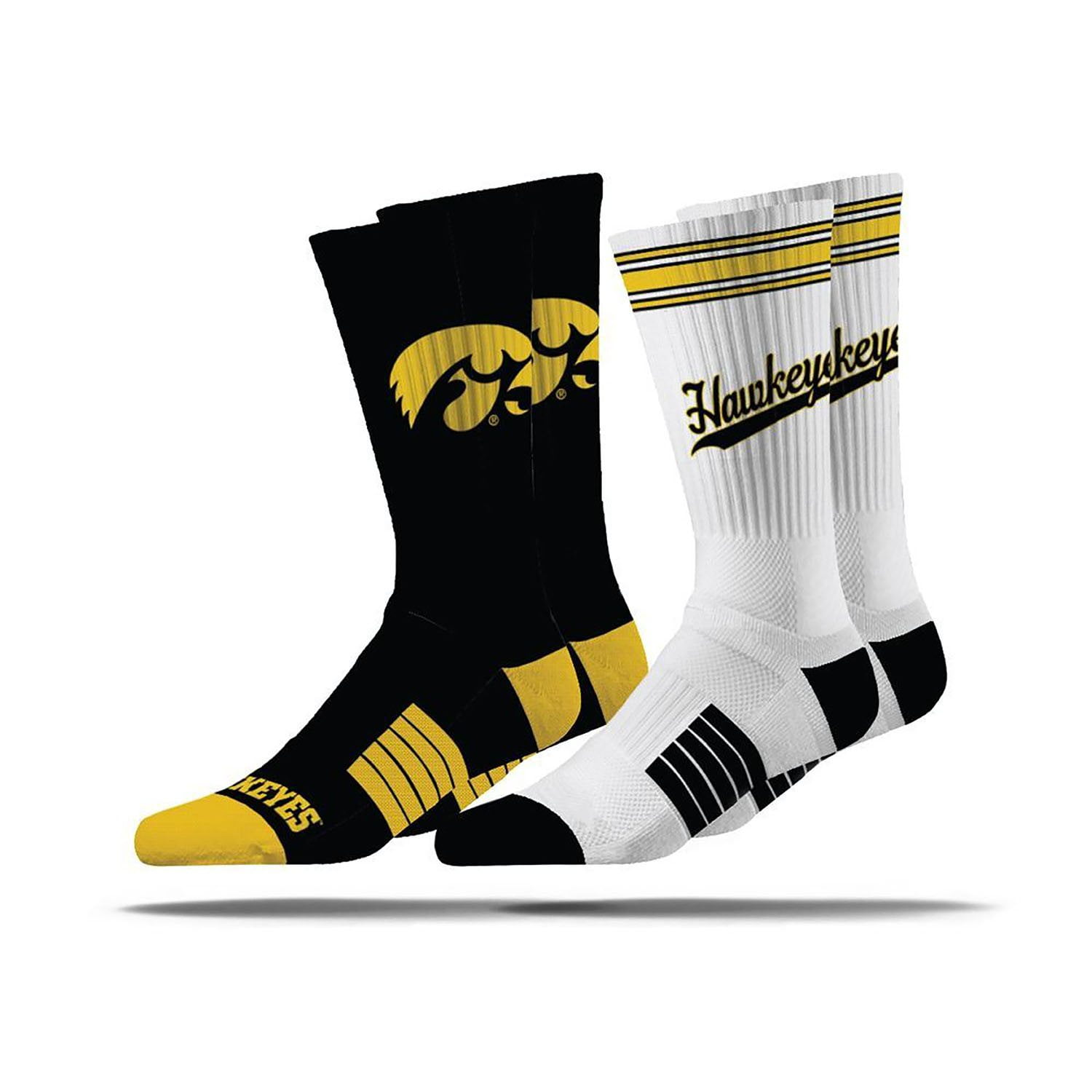 Iowa Hawkeyes Adult 2-Pack Crew Socks - Samsclub.com