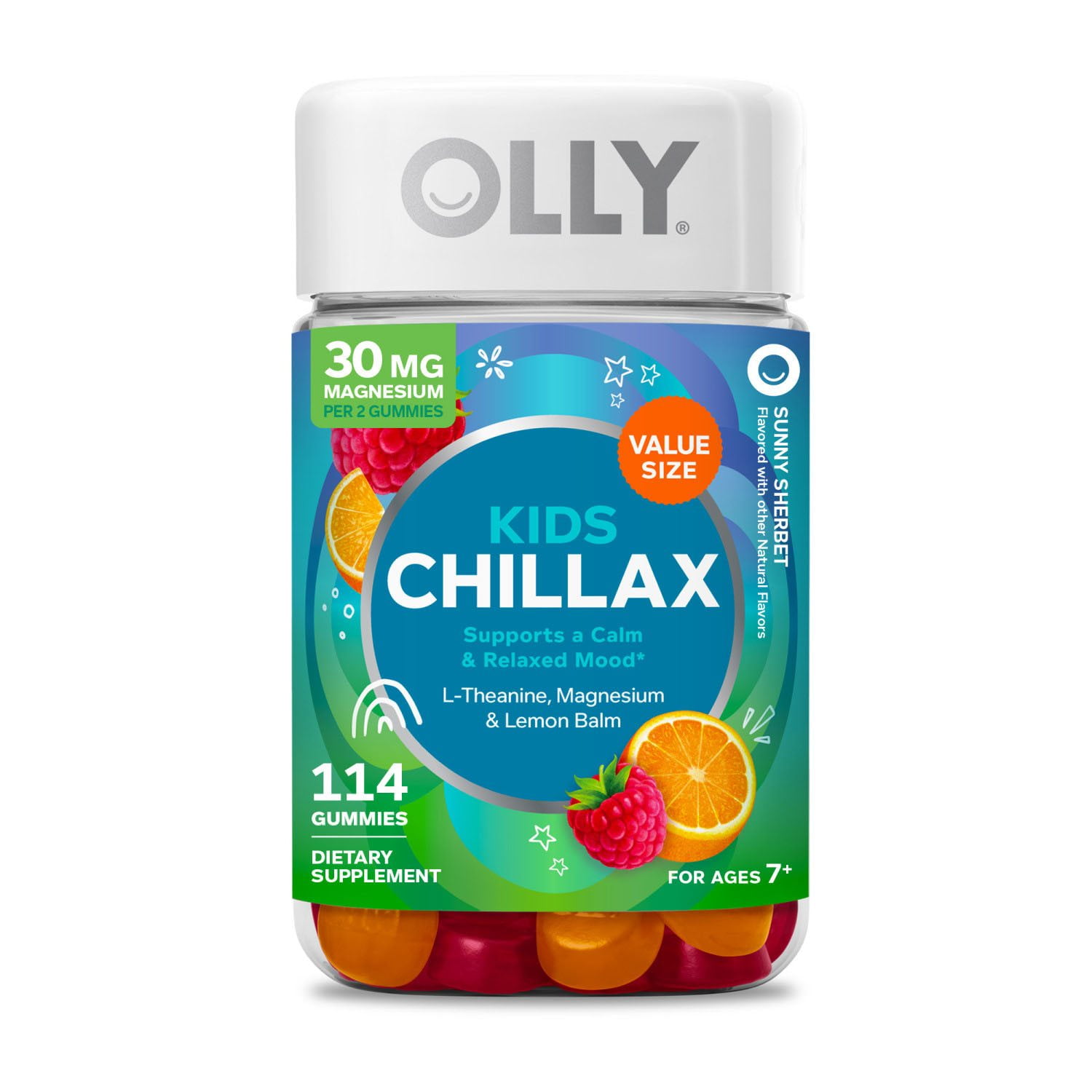 OLLY Kids Chillax Gummy, Sunny Sherbert, 114 ct. - Samsclub.com