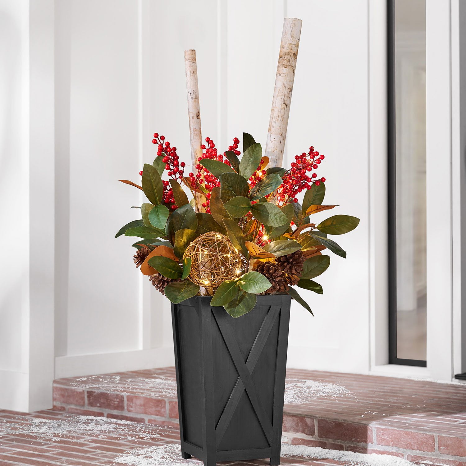 Member's Mark 48" Pre-Lit Decorative Topiary with Berries - Samsclub.com