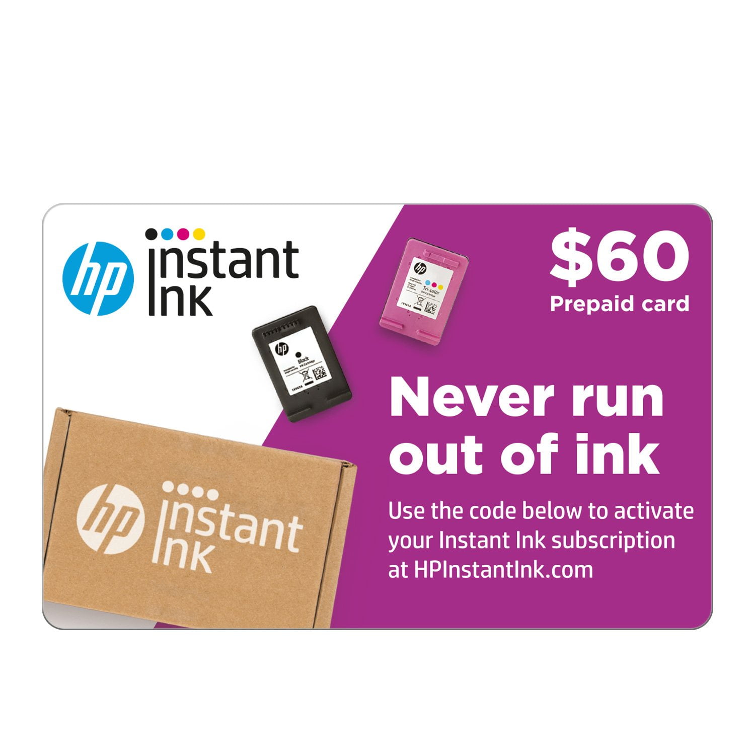 HP Instant Ink $60 Email Delivery Gift Card, 1 x $60 - Samsclub.com