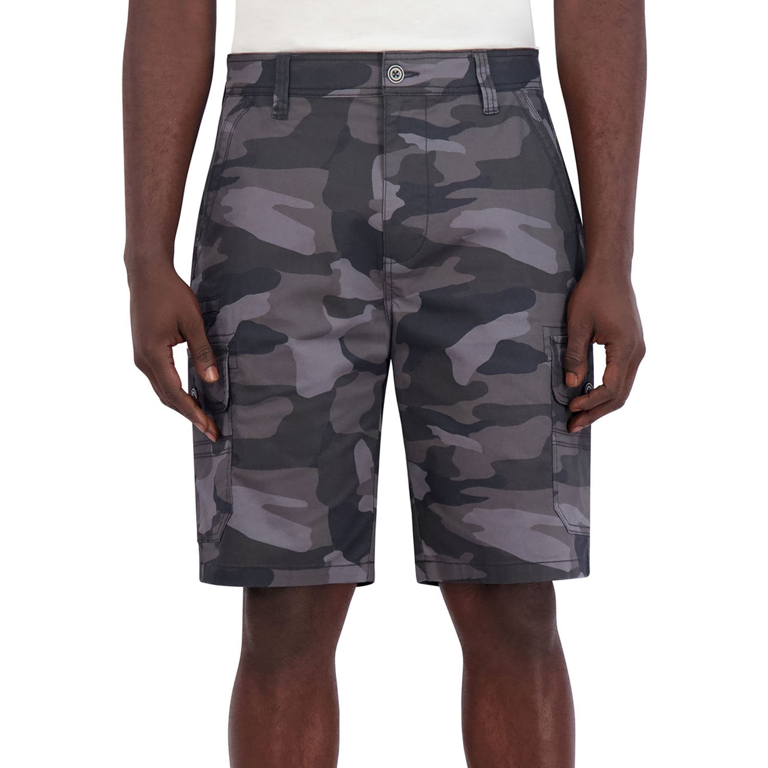 IRON Clothing Men's Flex Comfort Waistband Stretch Cotton Cargo Short ...